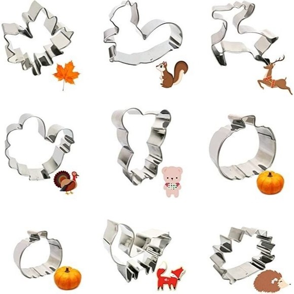 Unbranded | Other | Thanksgiving Fall Cookie Cutter Set Of 9 Pcs With ...